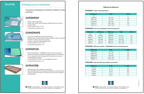 STERLAB EMBALLAGES DE STERILISATION STERLAB EMBALLAGES DE STERILISATION